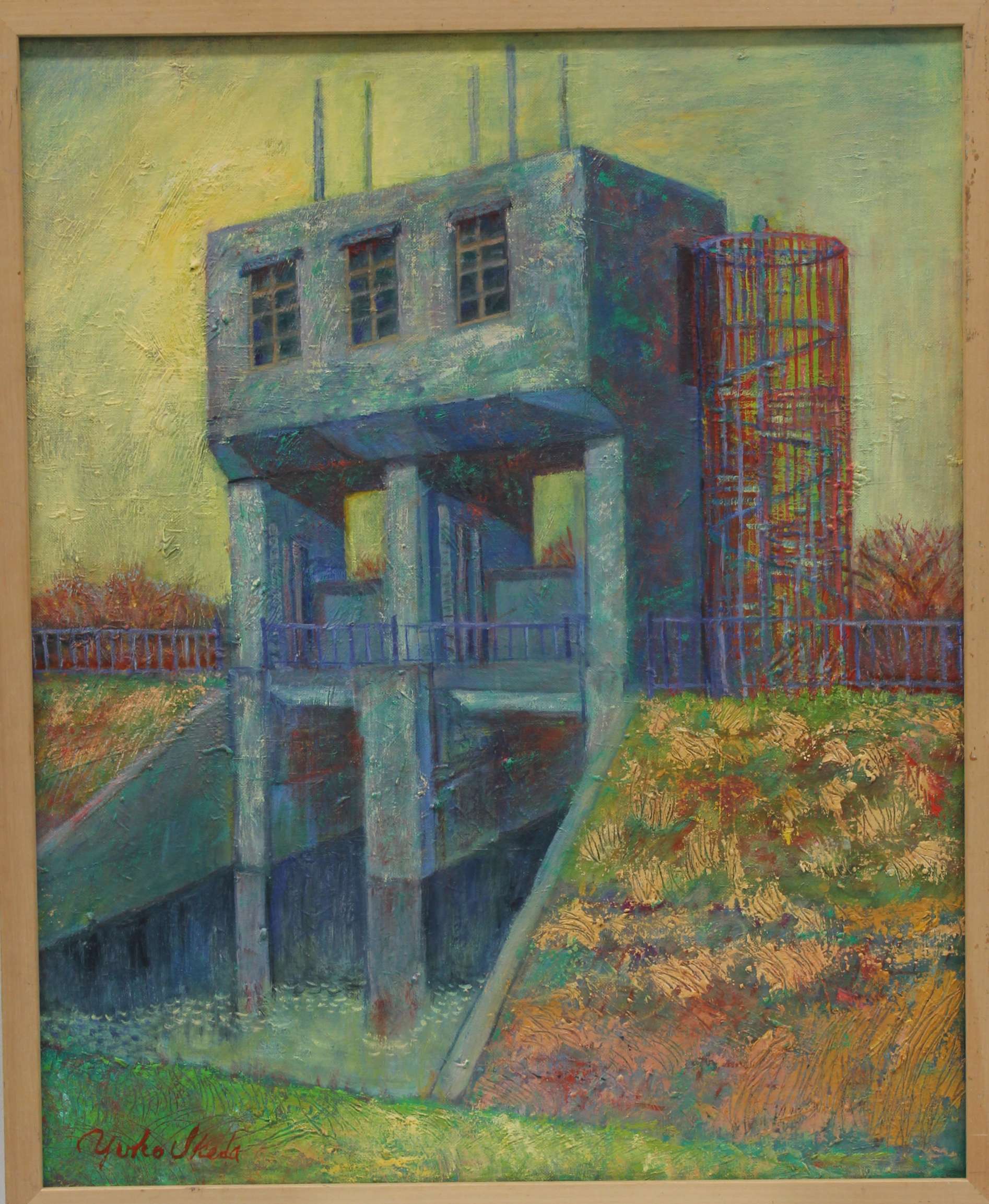 螺旋階段のある水門